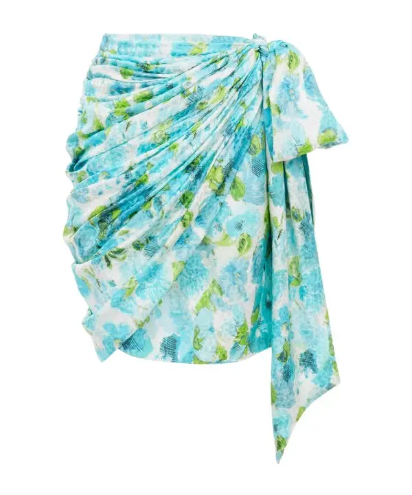 Chloé Draped Wrap Skirt - Blue