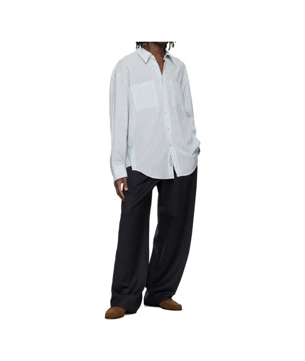 WOOYOUNGMI Striped Wide-leg Trousers