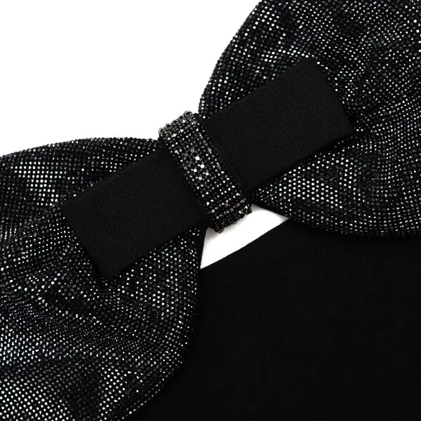 SELF-PORTRAIT Bow Detail Strapless Crepe Top