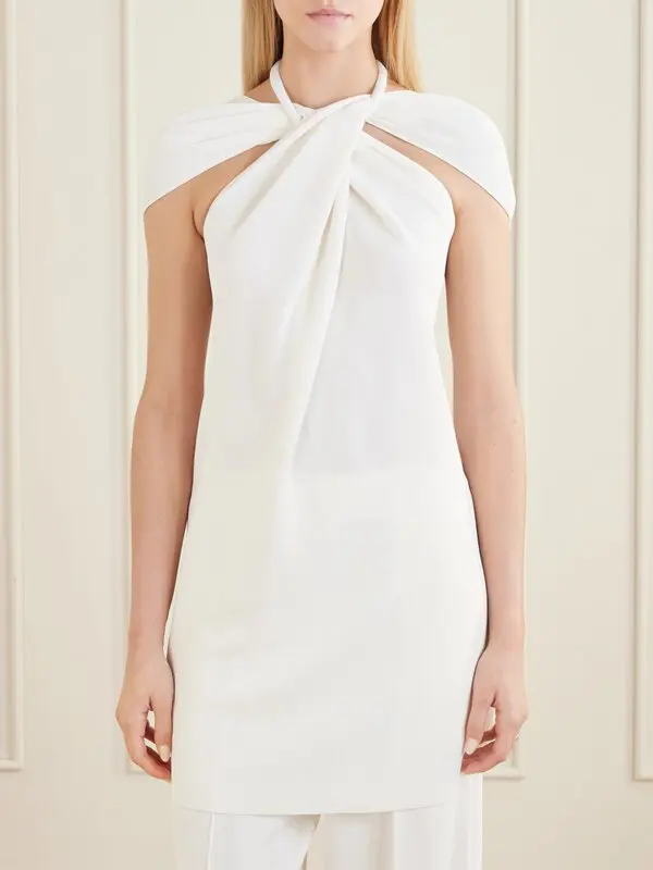 LANVIN Asymmetrical Drape Knitted Top