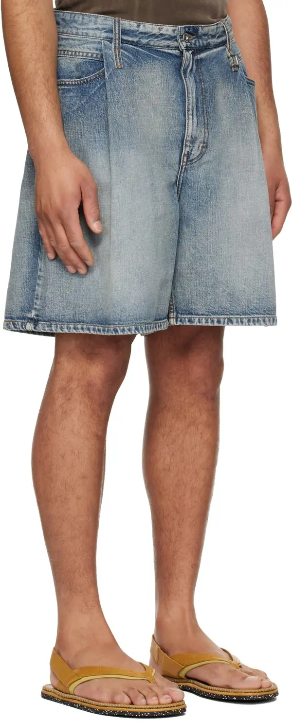 WOOYOUNGMI Pleated Denim Shorts
