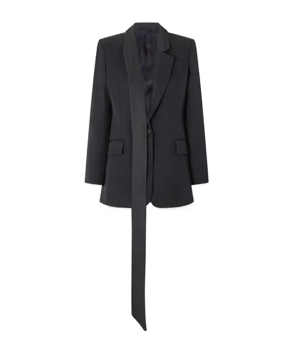 Attico Wool Blazer With Tie Detail