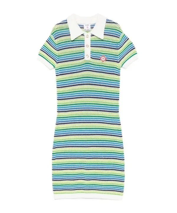 Casablanca Striped Collared Mini Dress