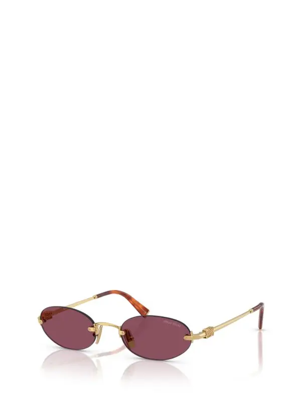 Miu Miu Rimless Oval Sunglasses - Red