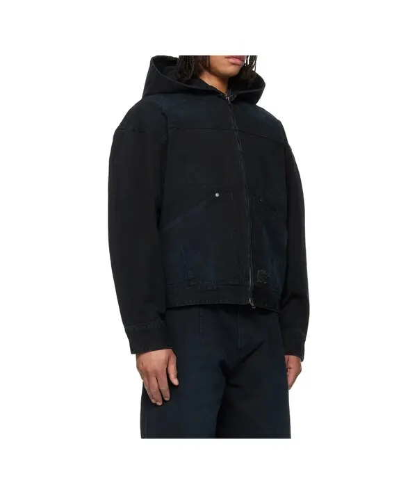 WOOYOUNGMI Hooded Dyed Casual Jacket