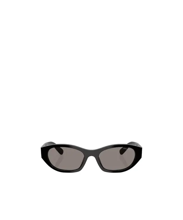 Miu Miu Oval Frame Sunglasses - Black