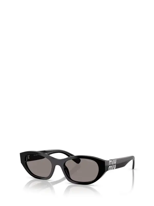 Miu Miu Oval Frame Sunglasses - Black