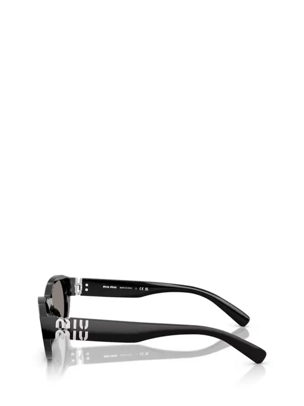 Miu Miu Oval Frame Sunglasses - Black