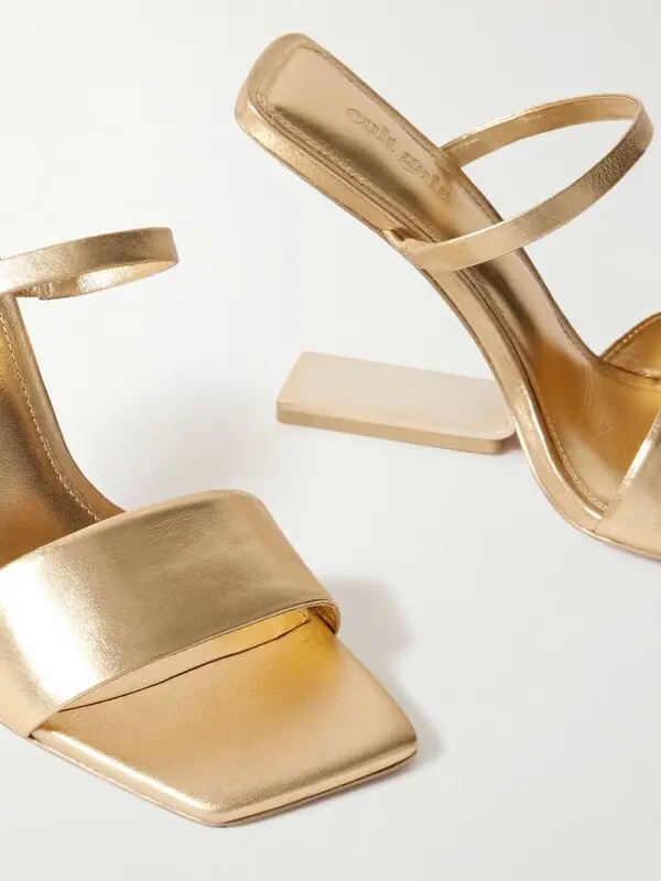 Cult Gaia Ankle Strap Heeled Sandals With Square Toe