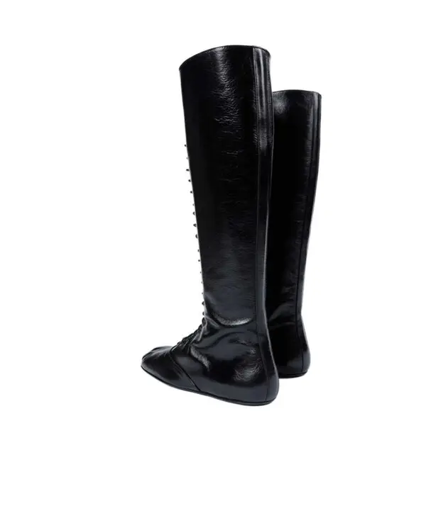 ANN DEMEULEMEESTER Ysha Squared Lace-up High Boots