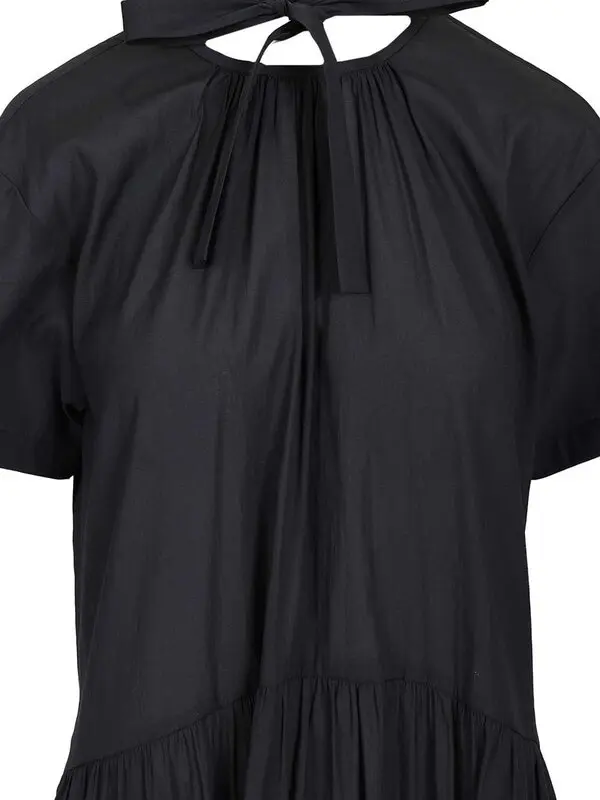 Max Mara Alloro Tiered Midi Dress - Navy Blue