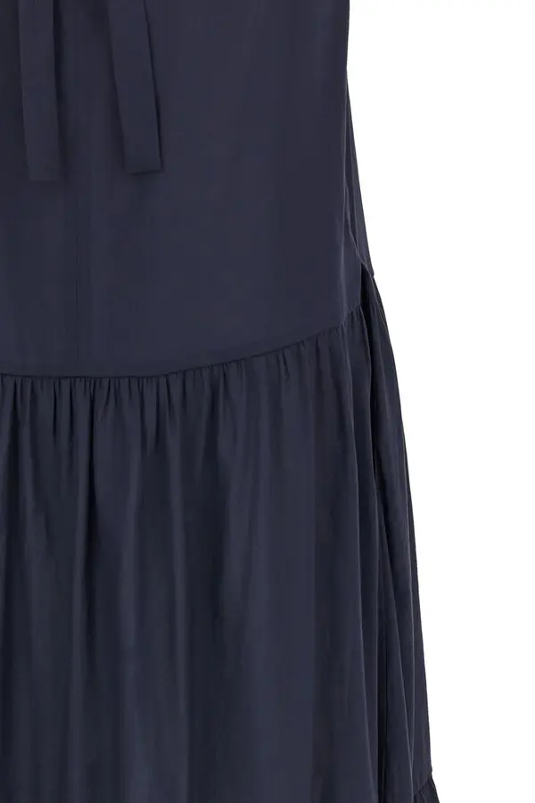 Max Mara Alloro Tiered Midi Dress - Navy Blue