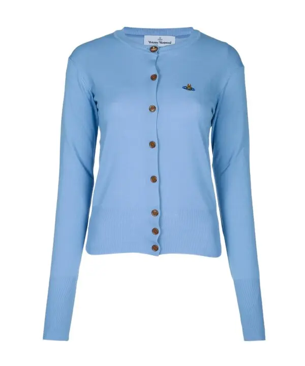 VIVIENNE WESTWOOD Logo Embroidered Buttoned Cardigan