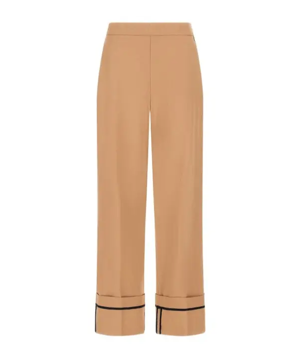 Herno Elasticated Waist Trousers With Turn-up Cuffs