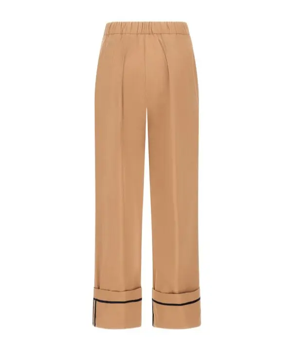 Herno Elasticated Waist Trousers With Turn-up Cuffs