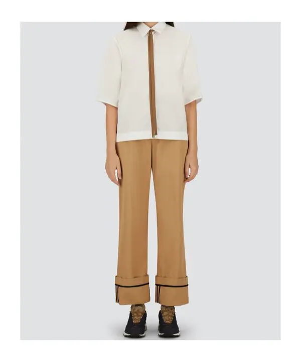 Herno Elasticated Waist Trousers With Turn-up Cuffs