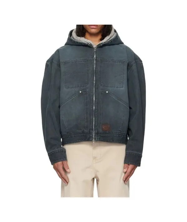 WOOYOUNGMI Hooded Dye Casual Jacket - Black