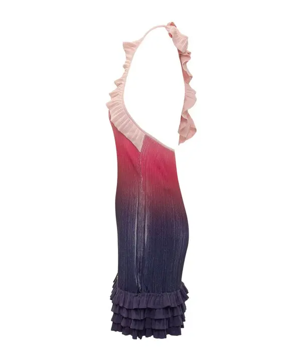 Casablanca Ruffled Gradient Mini Dress