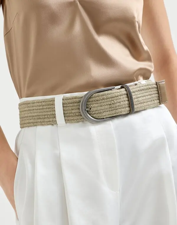Brunello Cucinelli Braided Loop Belt - Beige