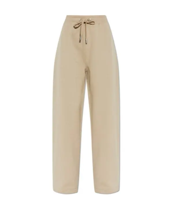 AMI Paris Drawstring Wide Leg Sweatpants - Nude