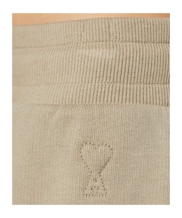 AMI Paris Drawstring Wide Leg Sweatpants - Nude