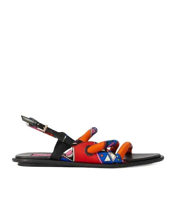 Emilio Pucci Printed Flat Sandals