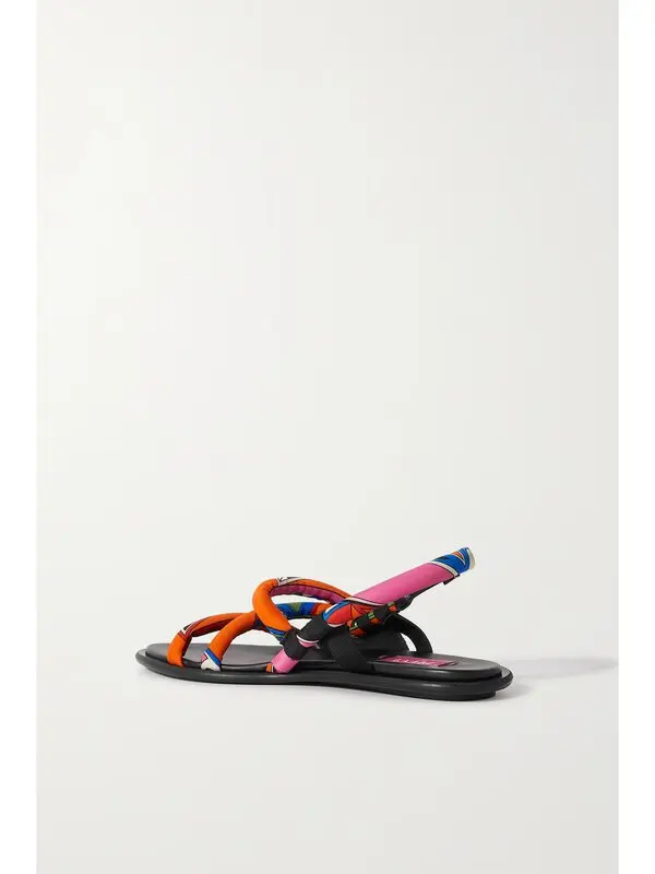 Emilio Pucci Printed Flat Sandals