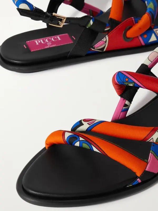 Emilio Pucci Printed Flat Sandals