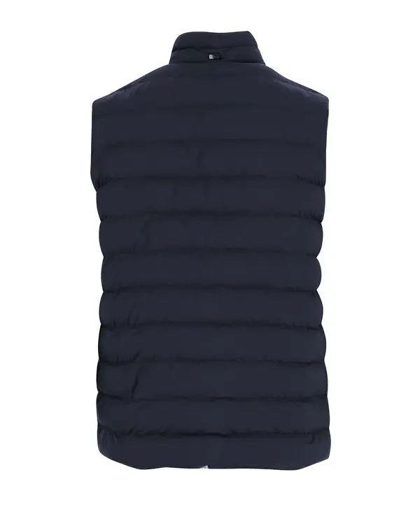 Herno Quilted Down Vest With High Neck - Black