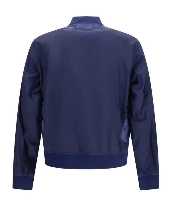 C.P. COMPANY Bi-tm Mixed Lens Bomber Jacket - Blue