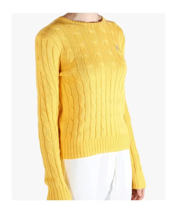 Polo Ralph Lauren Embroidered Pony Crewneck Jumper - Yellow