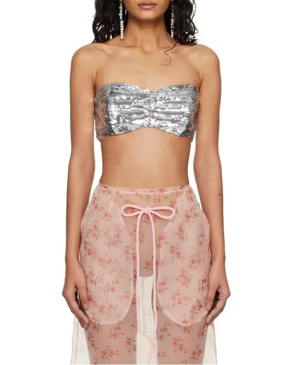 Simone Rocha Sequined Bandeau Top