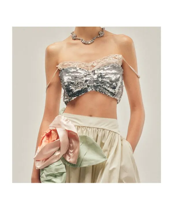 Simone Rocha Sequined Bandeau Top