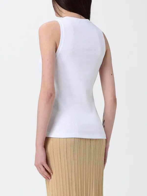 Balmain Logo Embroidered Ribbed Tank Top - No