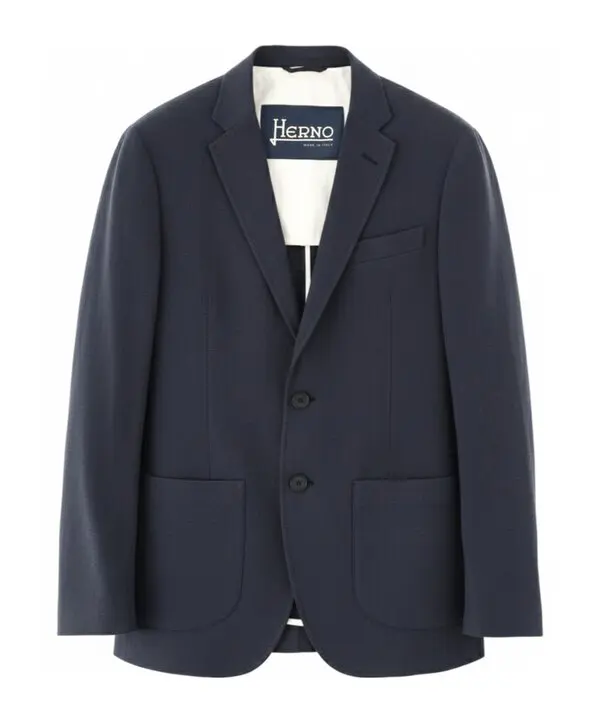 Herno Single Breasted Tailored Jacket - Blue