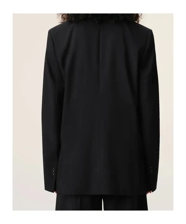 Ami Single-breasted Boxy Jacket - Black