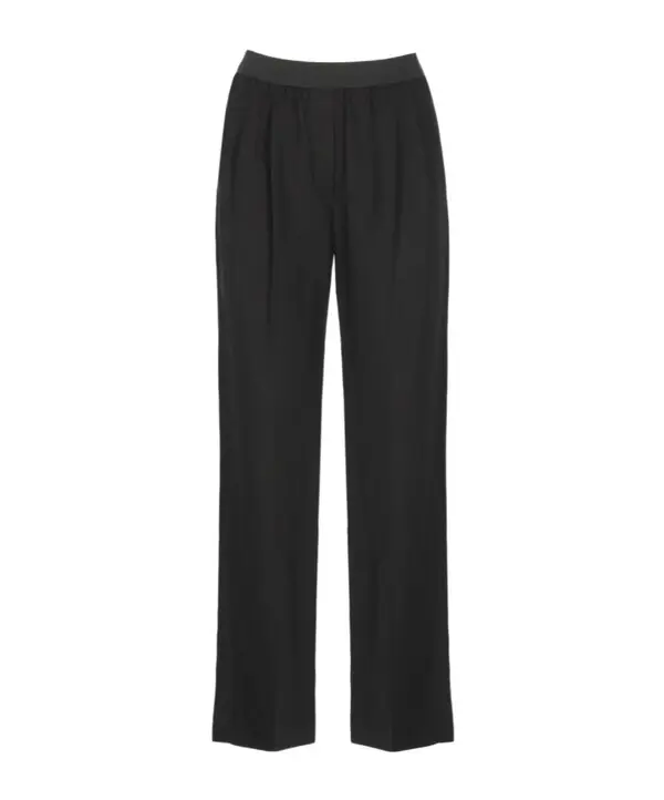 Loulou De Saison Elastic-waist Wide-leg Pants - Black