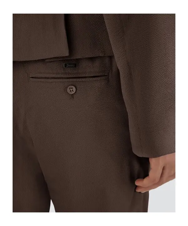 Herno Seersucker Straight-leg Trousers