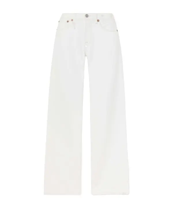 R13 Straight-leg Jeans In Light Wash - White