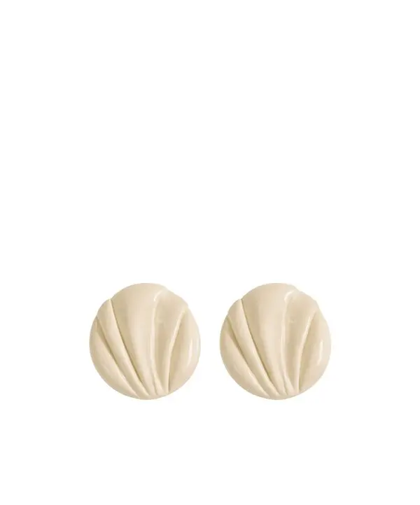 Chloé Pleats Clip-on Earrings - White