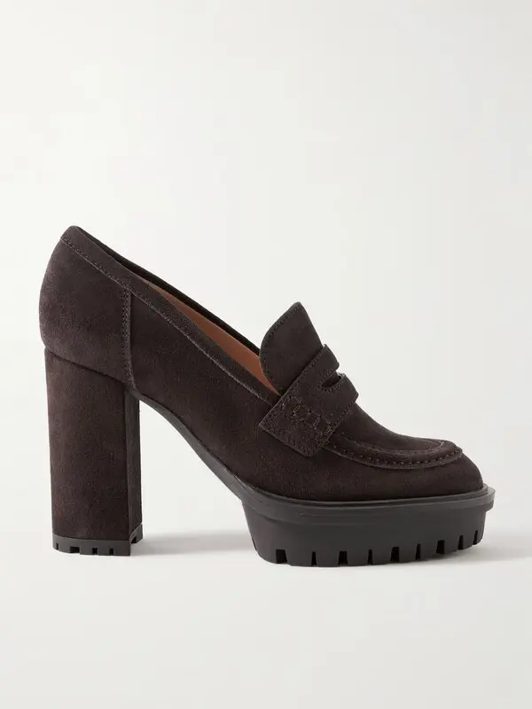 GIANVITO ROSSI Suede Platform Pumps