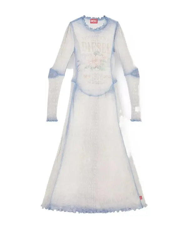 DIESEL® D-anila Ruffled Dress - Light Blue