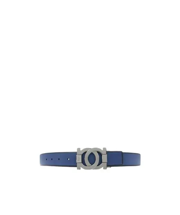 FERRAGAMO Logo Buckle Belt - Blue