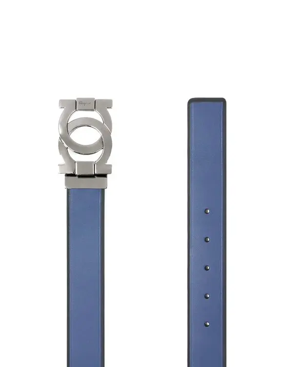 FERRAGAMO Logo Buckle Belt - Blue