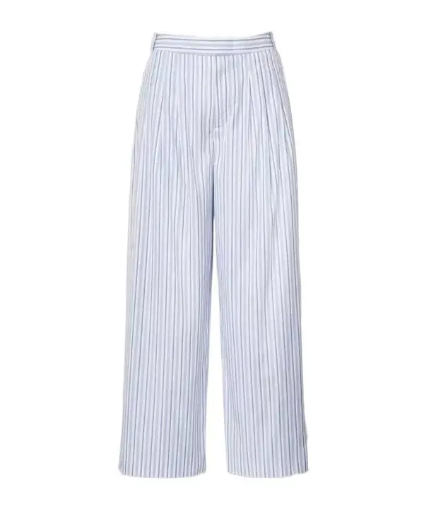 RAG  BONE Rag & Bone Striped Pleated Wide-leg Trousers