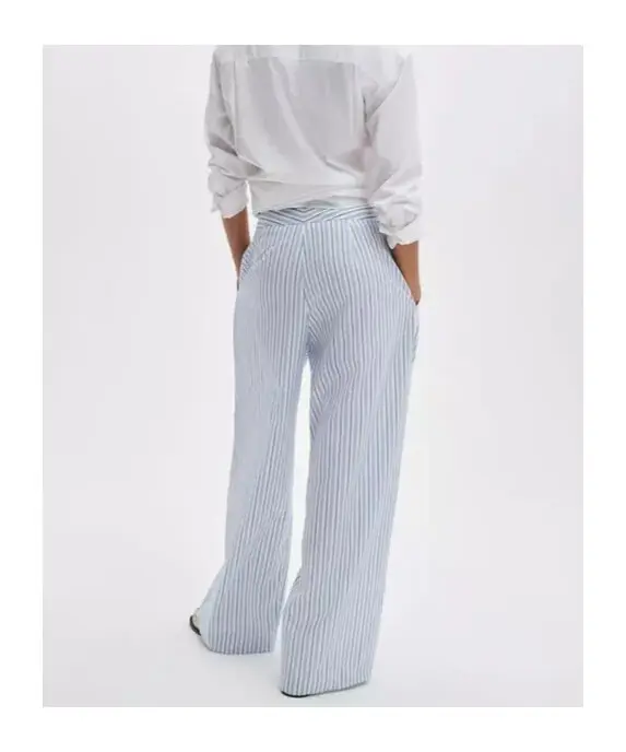 RAG  BONE Rag & Bone Striped Pleated Wide-leg Trousers