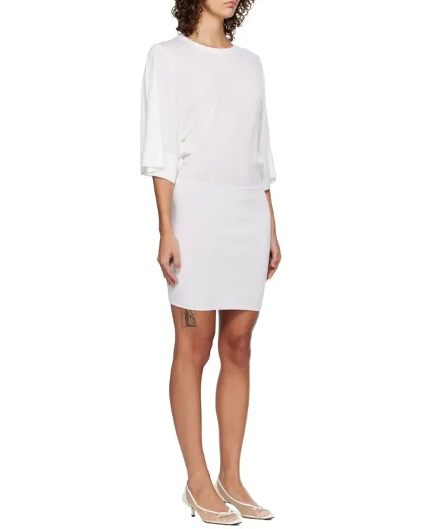Jacquemus Round Neck Bell Sleeve Mini Dress
