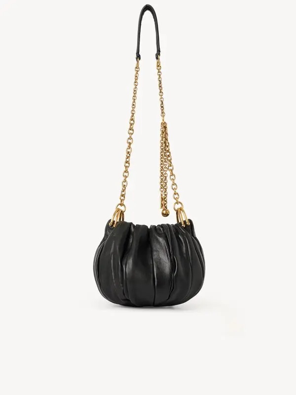 Chloé Plissé Chain Shoulder Bag - Black