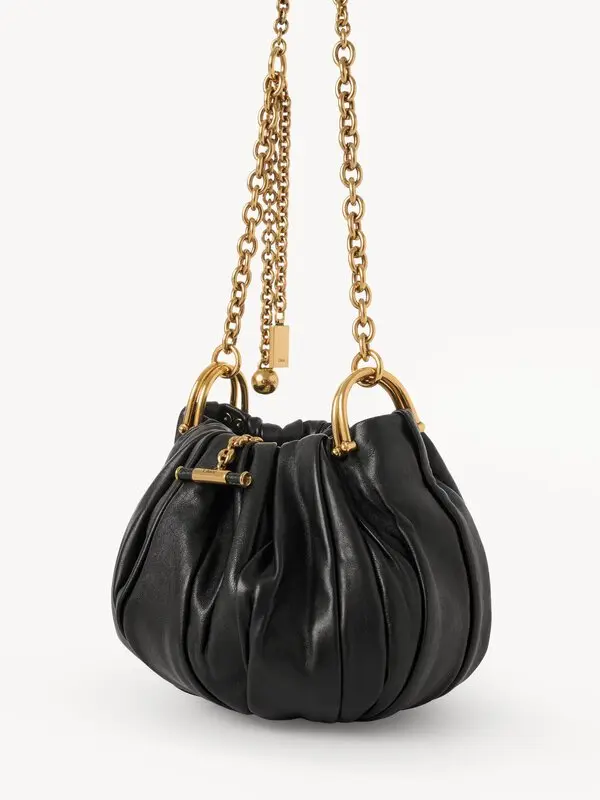 Chloé Plissé Chain Shoulder Bag - Black