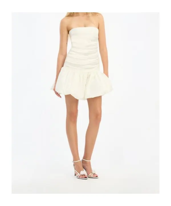 ROTATE BY BIRGER CHRISTENSEN Strapless Balloon Mini Dress